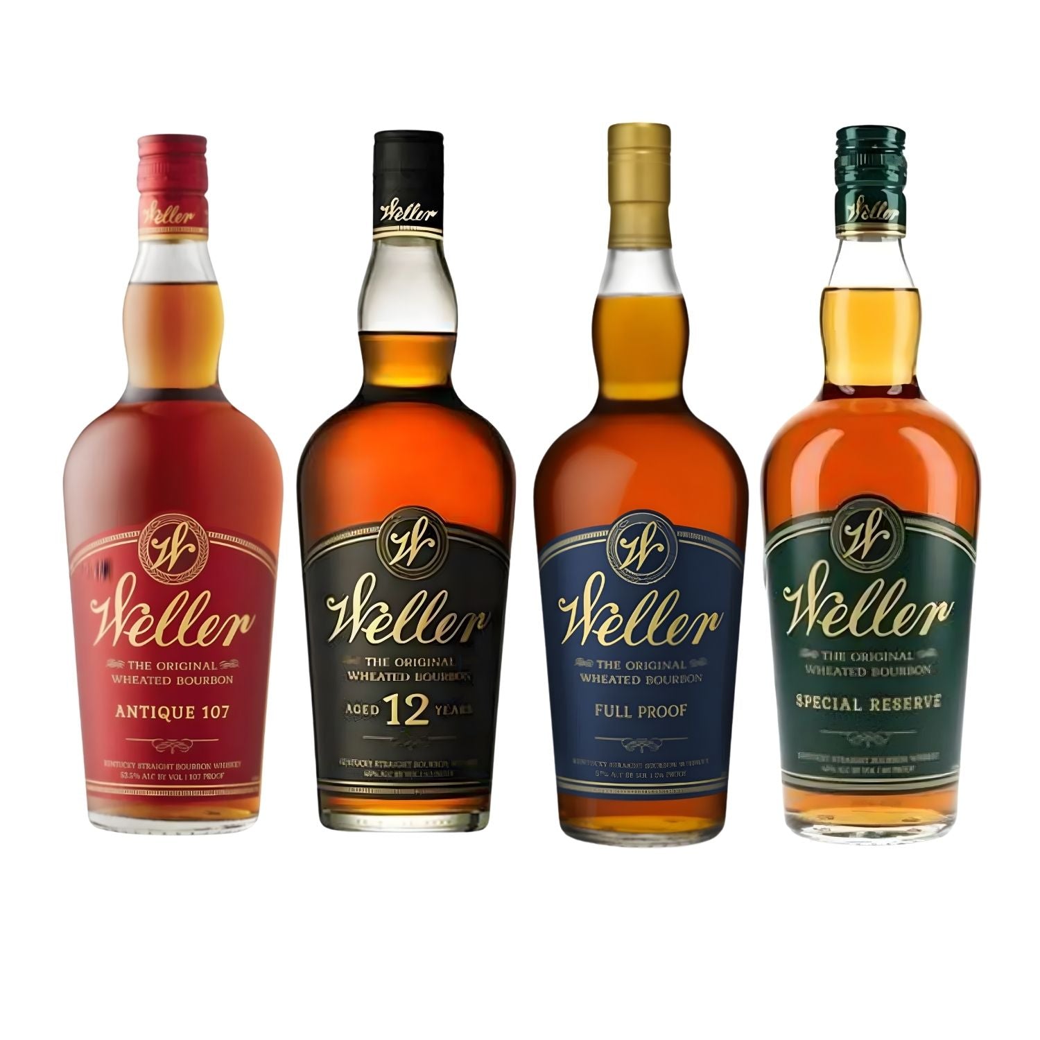 Buy W.L. Weller 4-Bottle Bundle – Complete Wheated Bourbon Set, Ships ...